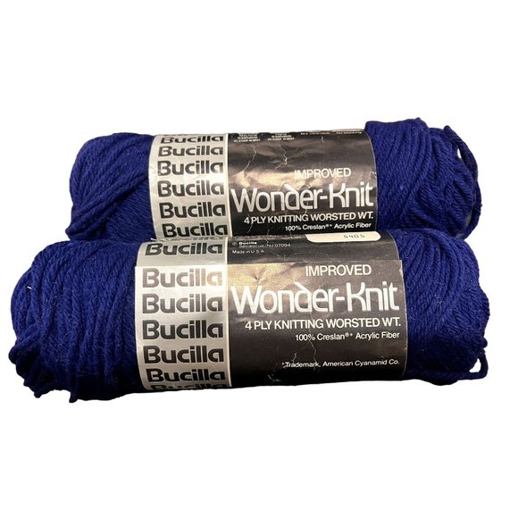 Bucilla | Other | Bucilla Wonder Knit Worsted Weight Yarn Color 17 Navy ...
